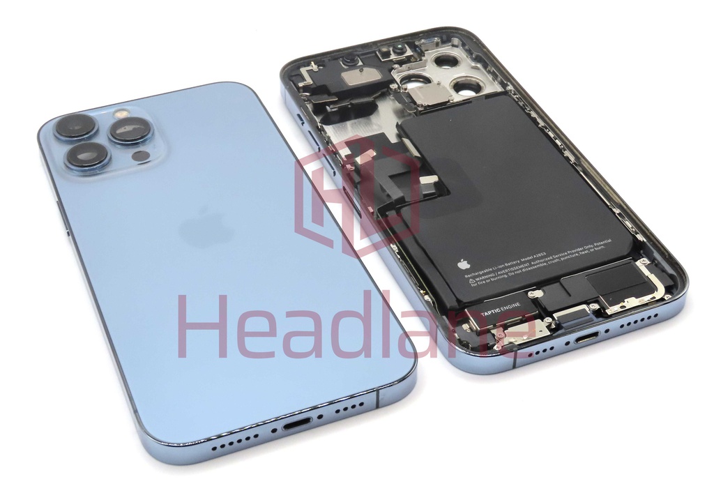 iPhone 13 Pro Max Back / Battery Cover + Small Parts - Blue (Pulled ...